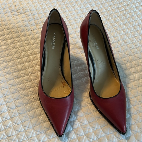 Coach | Shoes | Coach Wine Colored Pumps | Poshmark